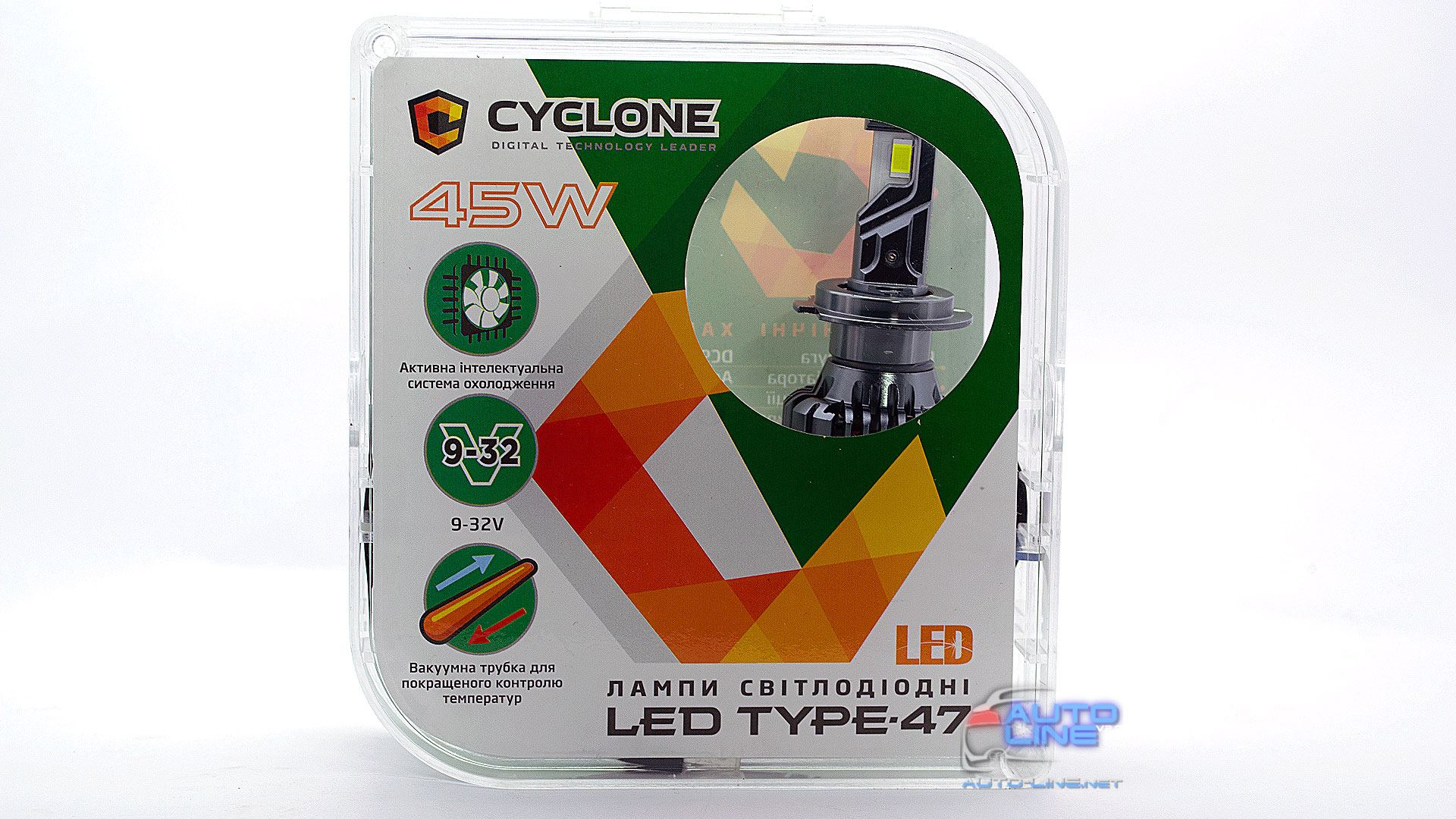 Cyclone LED H7 5500K type 47 — мощная LED-лампа H7 с обманкой 45Вт 9 ...